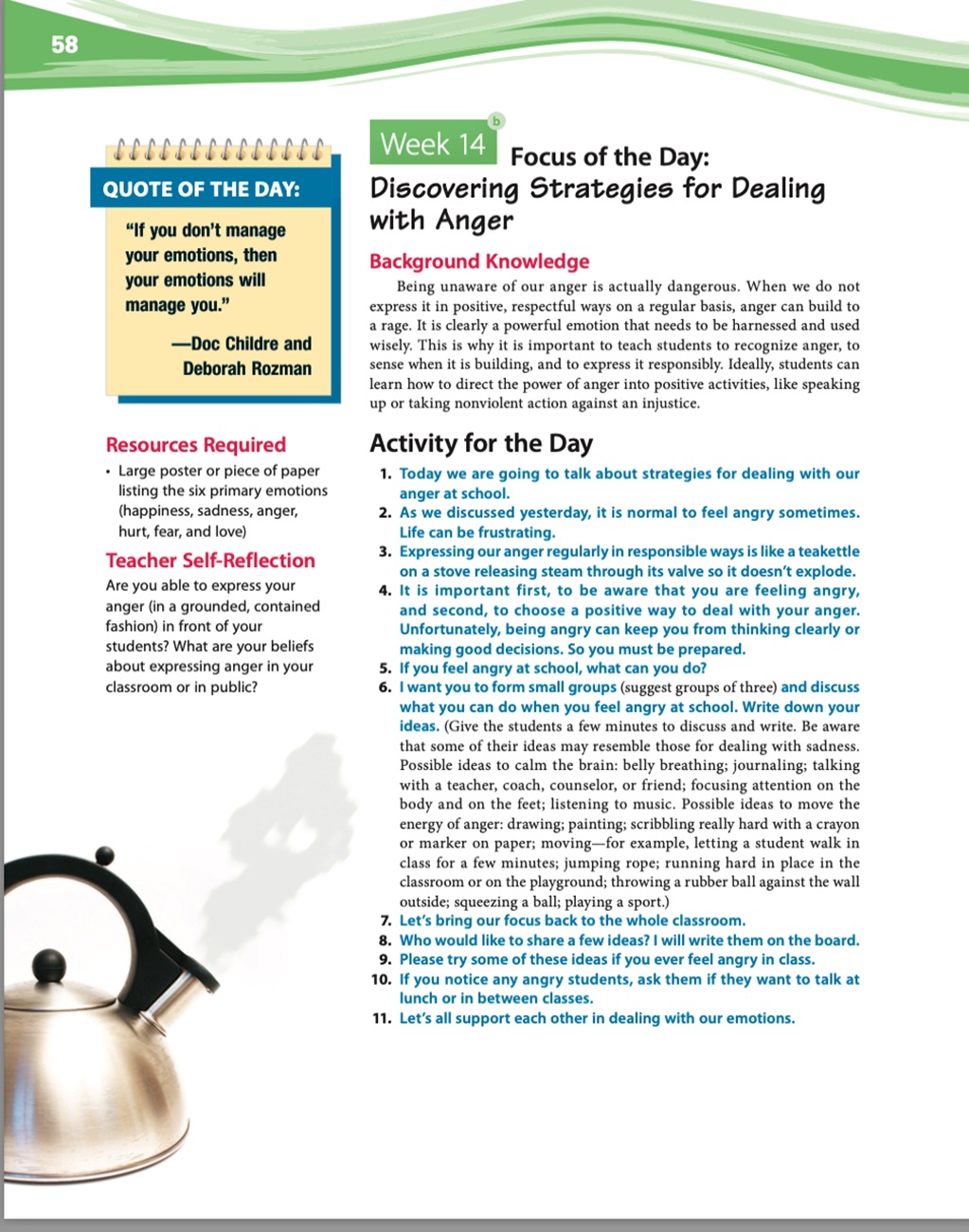 Teaching Anger Management to Elementary Students - Teaching Heart Institute